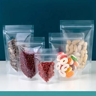 China Premium Quality Zip Lock Resealable Stand up Pouch Full Clear Plastic Packaging Bag for Food Storage for sale