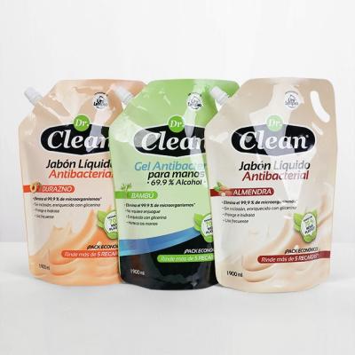 China Custom Printed Standing Bag for Hot-selling Laundry Detergent Packaging - PET/PE Plastic Base with Spray Pocket for sale