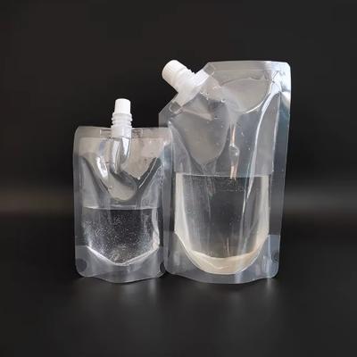 China Transparent Spout Pouch Plastic Stand up Bag Flask Drink Spout Pouch Juice Yogurt Liquid Retort Pouch with Spout for sale