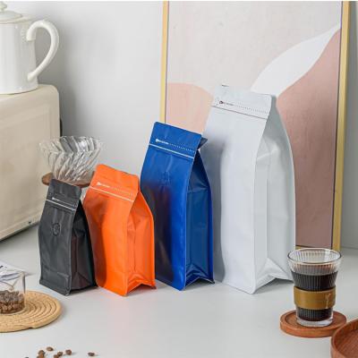 China Customized Design Gravure Printed Surface Versatile Usage Flat Bottom Zipper Bag Reusable Coffee Package Bag for sale