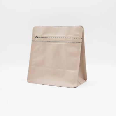 China Customized Compostable Recyclable Flat Bottom Gusset Bag Valve Zipper Small Empty Drip Coffee Bean Tea Packaging Plastic for sale