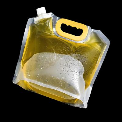 China Collapsible Water Tank Grain Food Storage Jug Plastic Carrier Bags Liquid Spout Pouch with Handle for sale