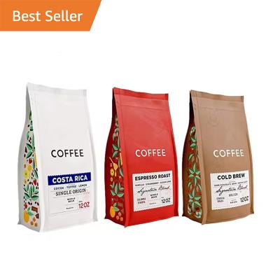 China Custom Biodegradable Coffee Bag 125g 250g 500g 1kg 5kg Bolsas De Cafe One-Way Air Vent Valve Plastic Packaging Zipper Coffee Bag for sale