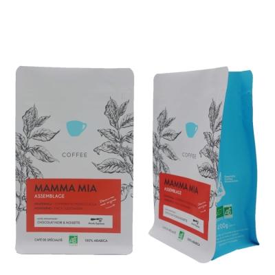 China Small Business Ziplock Coffee Packaging Paper Bags Resealable Stand up Pouches Windowed Food Packaging Plastic Bags for sale