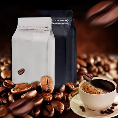 China Food Grade Stand up Pouches with Valve Resealable Side Zipper Coffee Bean Bags Vented Storage Bags for Coffee Beans for sale
