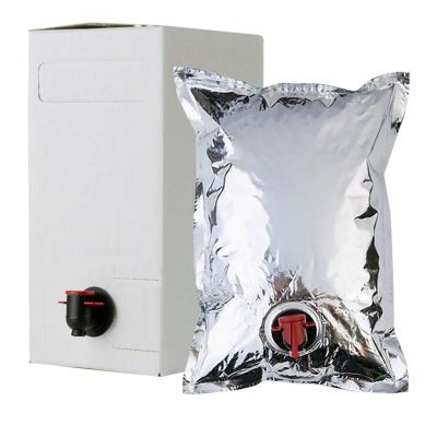 China Aluminum Foil Bag in Box Butterfly Valve Spout Pouch Juice Beverage Package Plastic Bag for Wine for sale