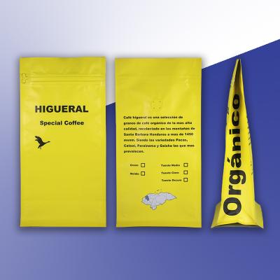 China Custom Printed Biodegradable Plastic Side Gusset Bags Flat Bottom Pouches Stand Sealed Design Moisture Proof for Tea Coffee for sale