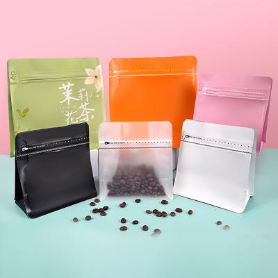 China Fast Delivery 4oz 150g Coffee Tea Bags Sachets Matte Black square Bottom Bags for sale