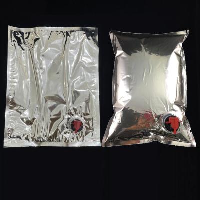 China Aluminum Foil Spout Pouch Bag in Box Wine Beverage BIB Plastic Pouch with Butterfly Valve Faucet Bag for sale
