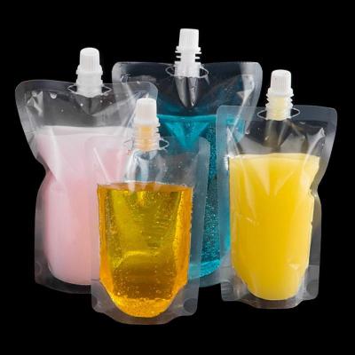 China Transparent Spout Pouch Stand up Plastic Bag Bolsas Para Jugos Liquidos Beverage Pouch with Spout for sale