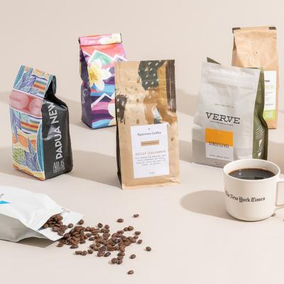 China Custom Printed 12Oz One Way Valve Tea Dry Goods Coffee Food Grade Bulk Printer Packaging Coffee Bags for Ground Coffee Bags for sale