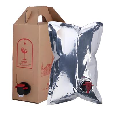 China Aluminum Foil Bag in Box Butterfly Valve Spout Pouch Bolsas Para Jugos Liquidos BIB Plastic Spout Bag for sale