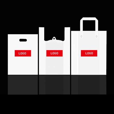 China Eco-Friendly Biodegradable Carrier Bags Thank You Retail Grocery T-shirt Shopping Bags for Clothing Cosmetic for sale