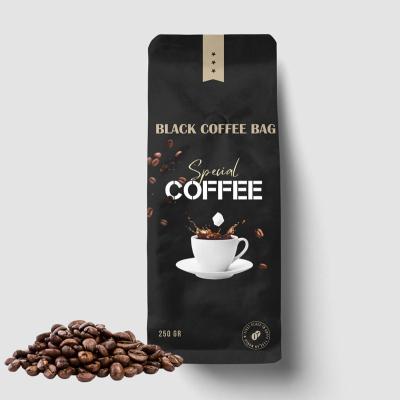 China Recyclable Materials Durable Flat Bottom Coffee Bean Pouch Plastic Zipper Packaging Valve Coffee Bag for sale