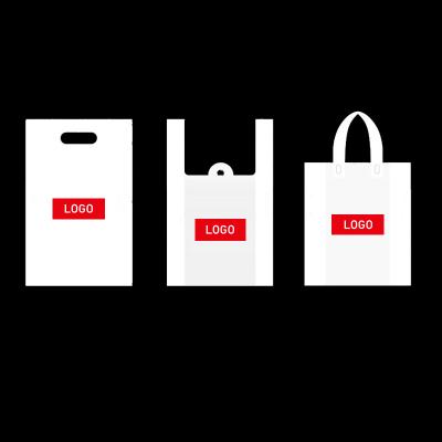 China Biodegradable Shopping T-shirt Bag Compostable Supermarket Bags for Clothing Garment Apparel Packing for sale