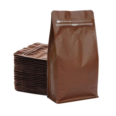 China Custom Print Coffee Bag 250g 500g 1kg 5lb Biodegradable Bolsas De Cafe Flat Bottom Aluminum Foil Plastic Zipper Bag for Coffee for sale