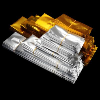 China Golden Silver Tea Bag Aluminum Foil Side Gusset Plastic Package Heat Shrink Vacuum Sealable Tea Bag for sale