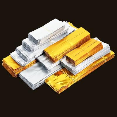 China Aluminum Green Tea Bag 10g 50g 100g 125g Open Top Gusset Plastic Package for Matcha Tea Bag Golden Silver for sale