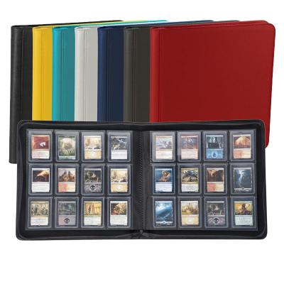 China Custom Toploaders Binder 12 Pockets Card Storage Book Zipper Holder Card Folder PU Toploaders Binder for sale