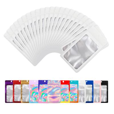 China Wholesale Customized Ziplock BagTransparent Window Reusable Plastic Heat Seal Smell Proof Resealable Mylar Bags for sale