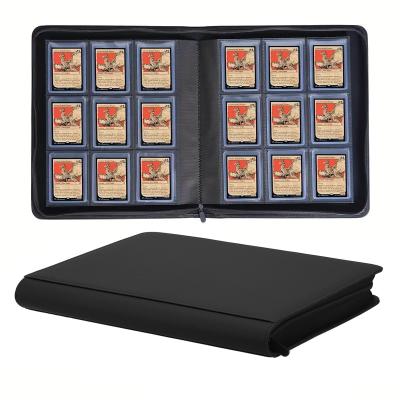 China Luxury PU Leather Toploaders Binder 9 Pockets Card Collection Photo Album Zipper Card Holder Book for sale