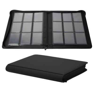 China Wholesale Top Loader Card Binder 9 Pockets 16 Pages Photo Album PU Leather Card Storage Toploaders Binder for sale
