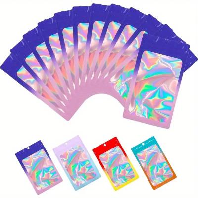 China OEM ODM Logo Moisture Humidity Resistance Holographic Aluminum Foil 3.5g  Small Ziplock Bags Mylar Bag for sale