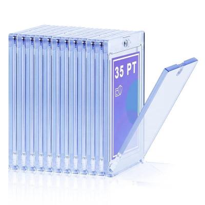 China One Touch Clear Card Holder Magnetic Hard Plastic Case for Sports Baseball Football Game Cards Holder for sale