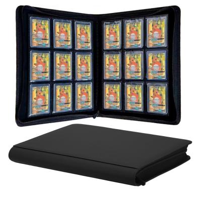 China Custom Print Logo Toploaders Card Binder 9 Pockets Photo Album Folder PU Leather Top Loader Binder for sale