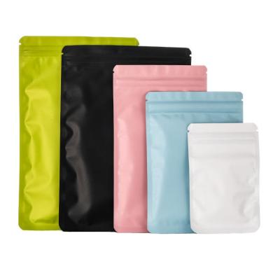 China Custom Plastic Zipper Bag Self Seal Flat Pouch Aluminum Foil Ziplock Sachet Child-Resistant Small Bag Resealable Matte Mylar Bag for sale