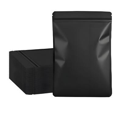 China Resealable Matte Mylar Bag Flat Zipper Pouch Aluminum Foil Ziplock Bag Frosted 3-Side Sealing Smell Proof PET PE Plastic Bag for sale