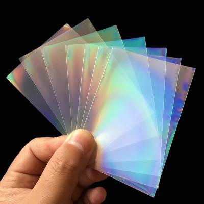 China Affordable Collectibility Premium Protection Durable Rainbow Foil Trading Card Protector Card Sleeves for sale