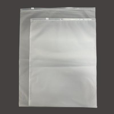 China Customizable CPE Matte Smooth Block Zipper Bag Reusable Plastics Packaging for Clothes Shirts Socks Storage for sale