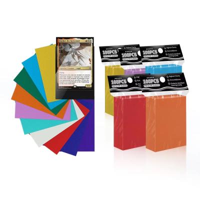 China 2025 New Multicolored Matte Game Collect  PP Plastics Material Inner Card Sleeve Holographic Protective Case for sale