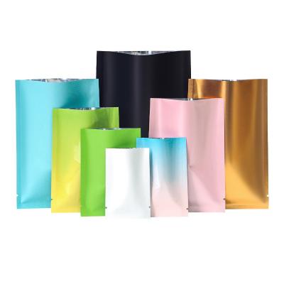 China Small Matte Blind Pouch Die-Cut Open Top Aluminum Foil Mystery Bags Vibrant Gradient Packaging for Cosmetics, Toys & Lucky Draws for sale