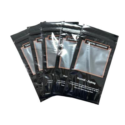 China Customizable Moisture-Retaining Cigar Flat Seal Bag with 69% Humidity Retention Eco-Friendly 3-Side Seal Made of CPP Plastic for sale
