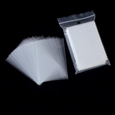 China Premium Clear Card Holder Sleeve Transparent Photo Card Protector Thick Plastic Card Sleeve for sale