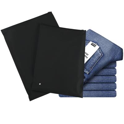 China Custom Garment Package Poly Plastic Bag Shipping Mailer Bag Frosted Black Zip Lock Shopping Bag for Clothing for sale