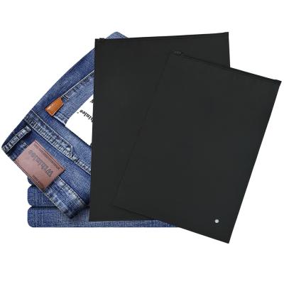 China Frosted Black Zip Lock Clothing Bag Eco-friendly PE Plastic Packaging Shopping Bag Reclosable Garment Bag for sale