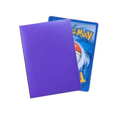 China Custom Print Logo Card Sleeve Frosted Matte Smooth Shuffle Crystal Clear Card Game Sleeve for sale