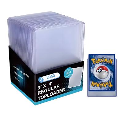 China Ultra Clear 35PT Toploaders PVC Game Card Holder for Football Basketball Trading Cards Toploaders for sale