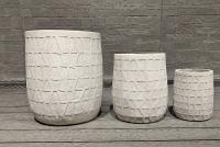 China Fiber Clay Planter 44 lbs - UV & Frost Resistant Round Plant Pot in 3 Sizes (240mm to 500mm) for sale