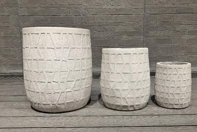 China Fiber Clay Planter 44 lbs - UV & Frost Resistant Round Plant Pot in 3 Sizes (240mm to 500mm) for sale