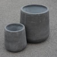 China Fiber-Clay Planter 55 lbs - 370mm to 500mm Round Plant Pots with UV & Frost Resistance for Indoor Outdoor Gardens for sale
