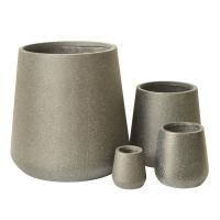 China Fiber-Clay Planter 55 lbs - 370mm to 500mm Round Plant Pots with UV & Frost Resistance for Indoor Outdoor Gardens for sale