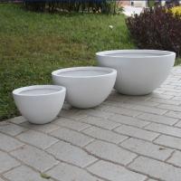 China Quangui Fiber Clay Planter - 3 Sizes (Φ610mm, Φ430mm, Φ300mm) with UV Resistance for Indoor Outdoor Use for sale