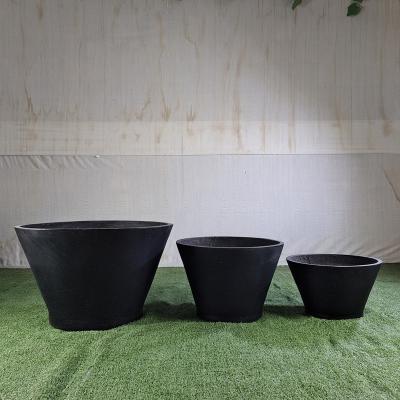China 10 Inch White Fiber Clay Round Planter - 2 Pound Lightweight UV Resistant Plant Pot for Indoor & Outdoor Use for sale