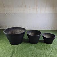 China 10 Inch White Fiber Clay Round Planter - 2 Pound Lightweight UV Resistant Plant Pot for Indoor & Outdoor Use for sale
