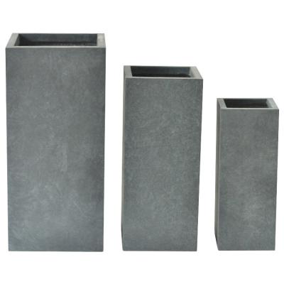 China Quangui QG-002 Fiber Clay Planter - 10 Set Minimum Order, Square Shape with ISO9001 & CE Certification for sale
