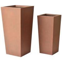 China Matte Blue Fiber Reinforced Planter 47kg with Drainage Holes - 5-8 Year Lifespan Waterproof Outdoor Planter for sale